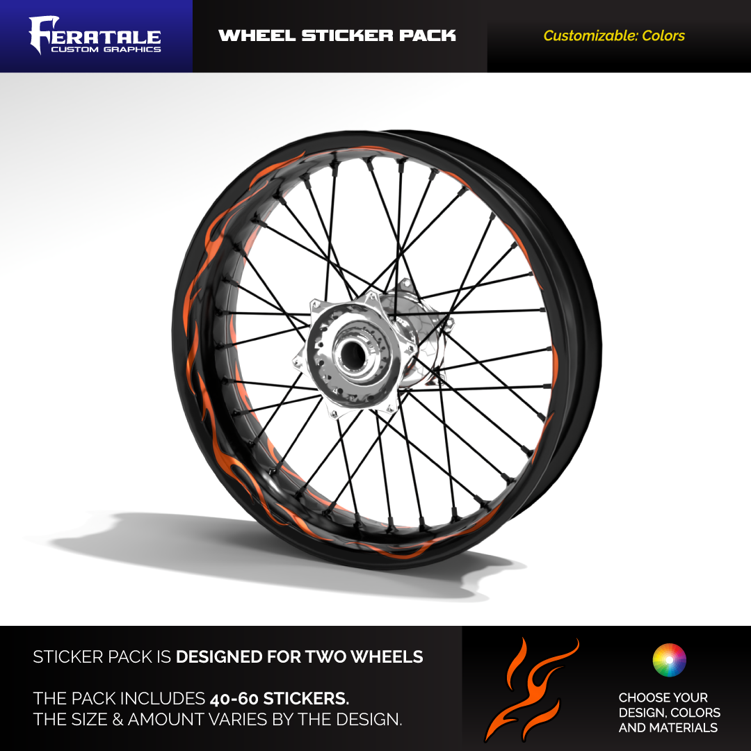 Flame - Wheel Sticker Pack – Feratale